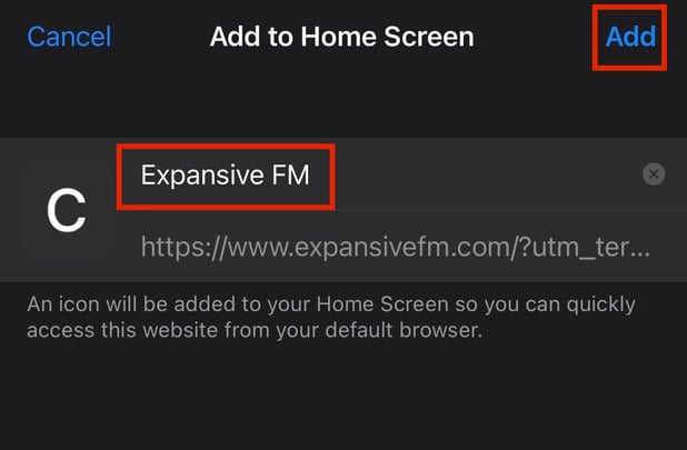 How do I add a shortcut to my mobile device?