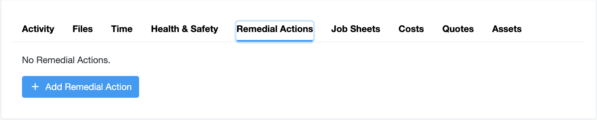 How do I manage remedial tasks on a work order?