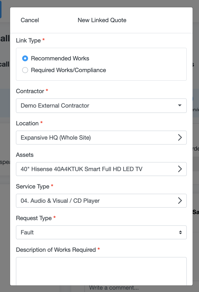 How do I create a linked quote?